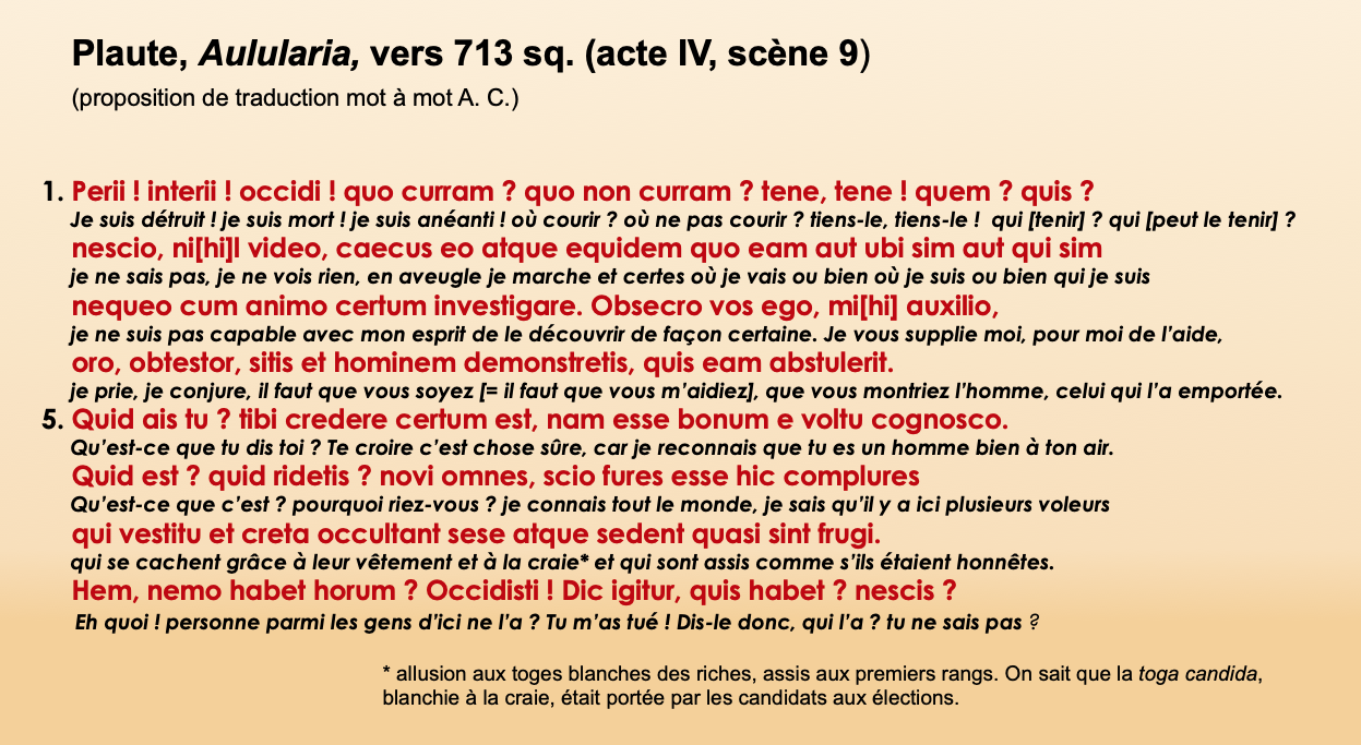 Plaute et Molière : de la marmite d’Euclion à la cassette d’Harpagon | Odysseum